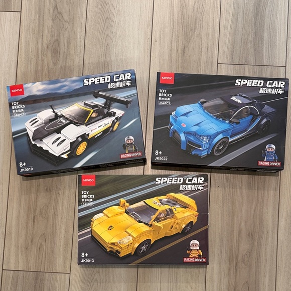 Miniso | Toys | Miniso Speed Car Toy Bricks Set Blue Yellow White ...